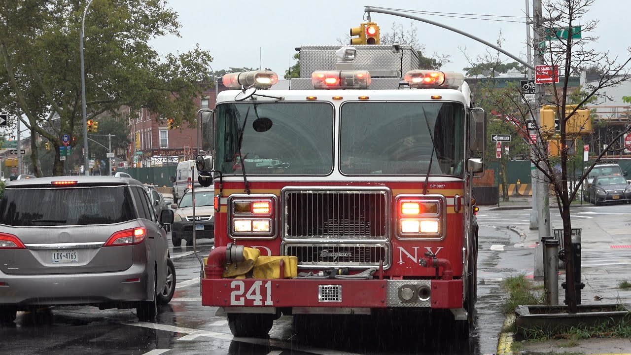 FDNY Engine 241 use airhorn while responding to quarters to drop stuff ...