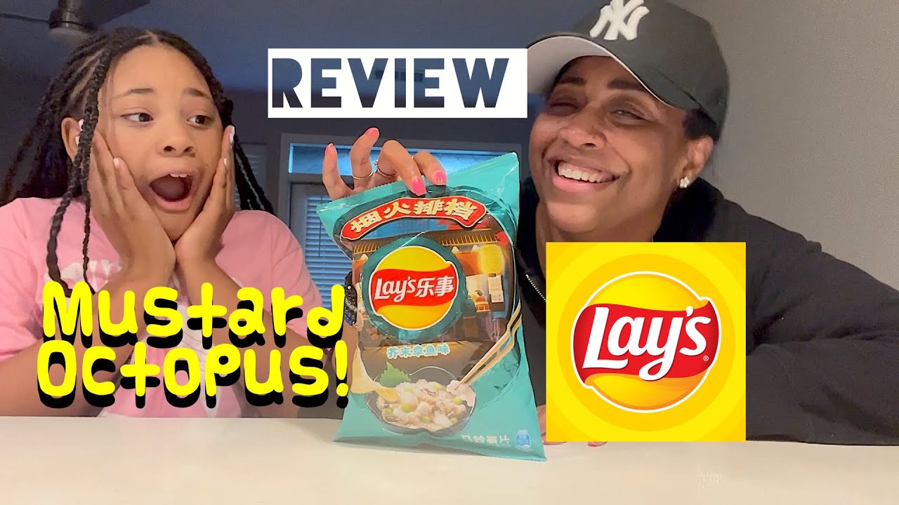 LAY'S Mustard Octopus Potato Chips REVIEW! #75 - YouTube