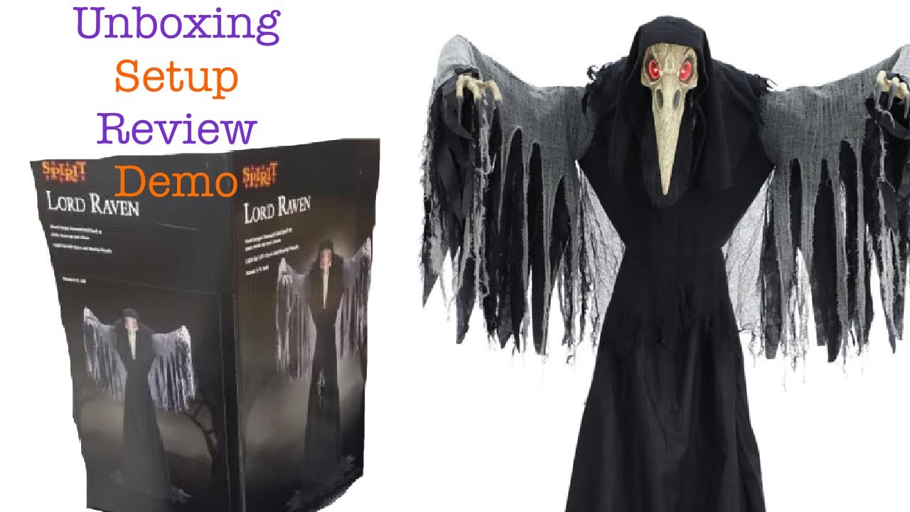 Lord Raven Unboxing, Setup, Review and Demo | Spirit Halloween 2022 ...