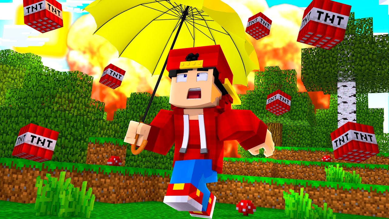 Minecraft BUT IT'S RAINING TNT! - YouTube