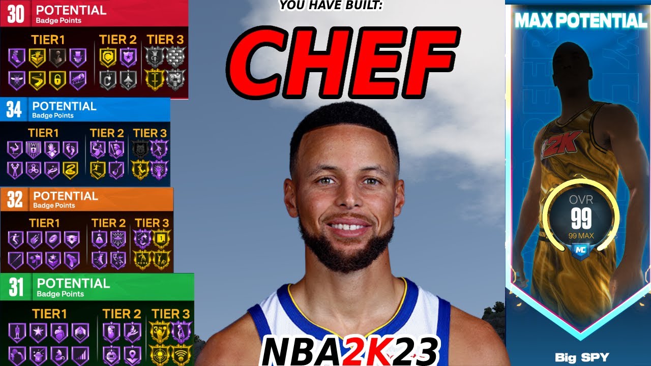 THE OFFICIAL STEPHEN "CHEF" CURRY BUILD IN NBA 2K23 - YouTube