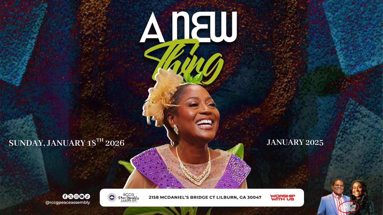 Sunday Service January 18th 2026 | A New Thing | RCCG Peace Assembly ...