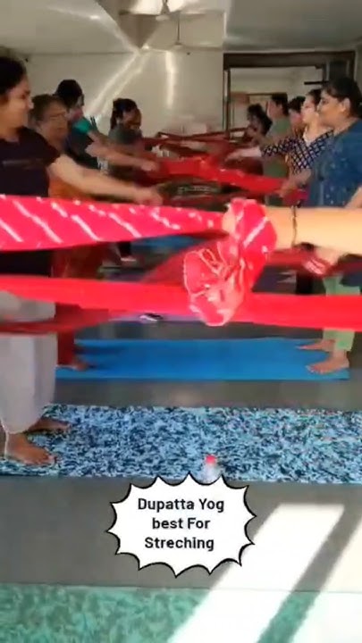 Dupatta Yog Best for stretching #yoga #dupatta #dance #zumba #yogalife - YouTube