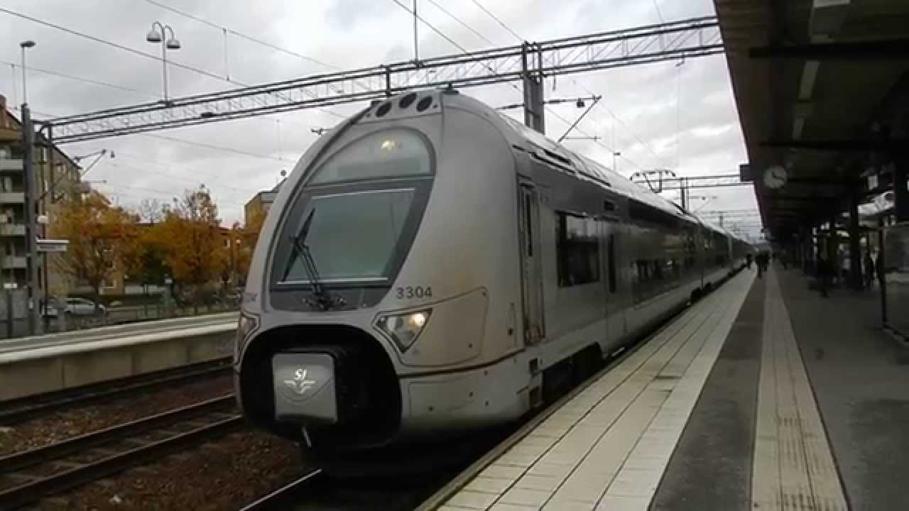 Örebro - SJ X40 leaving Örebro Centralstation 2014 10 26 - YouTube