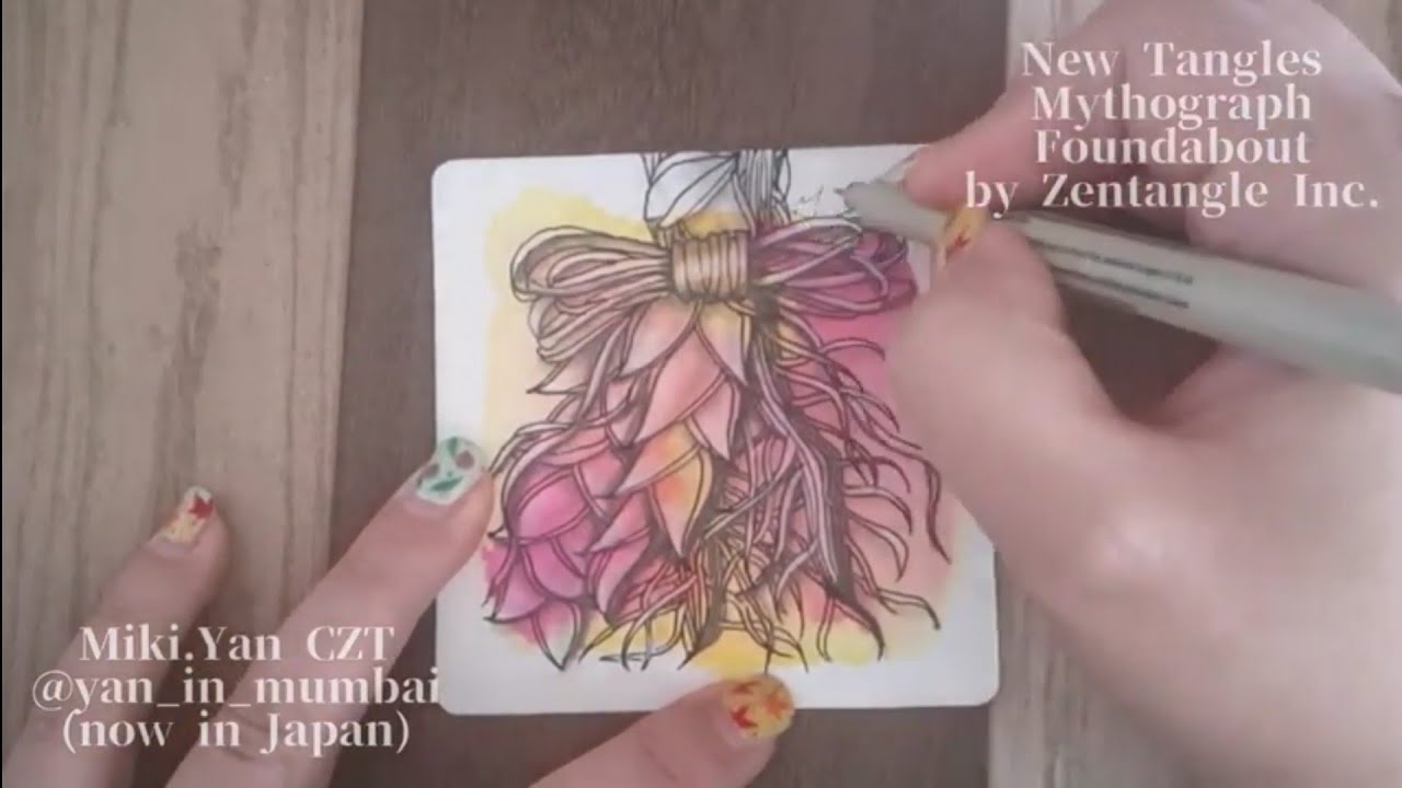 【New Tangle : Mythograph , Foundabout】 Zentangle /ゼンタングル by Miki.Yan CZT - YouTube