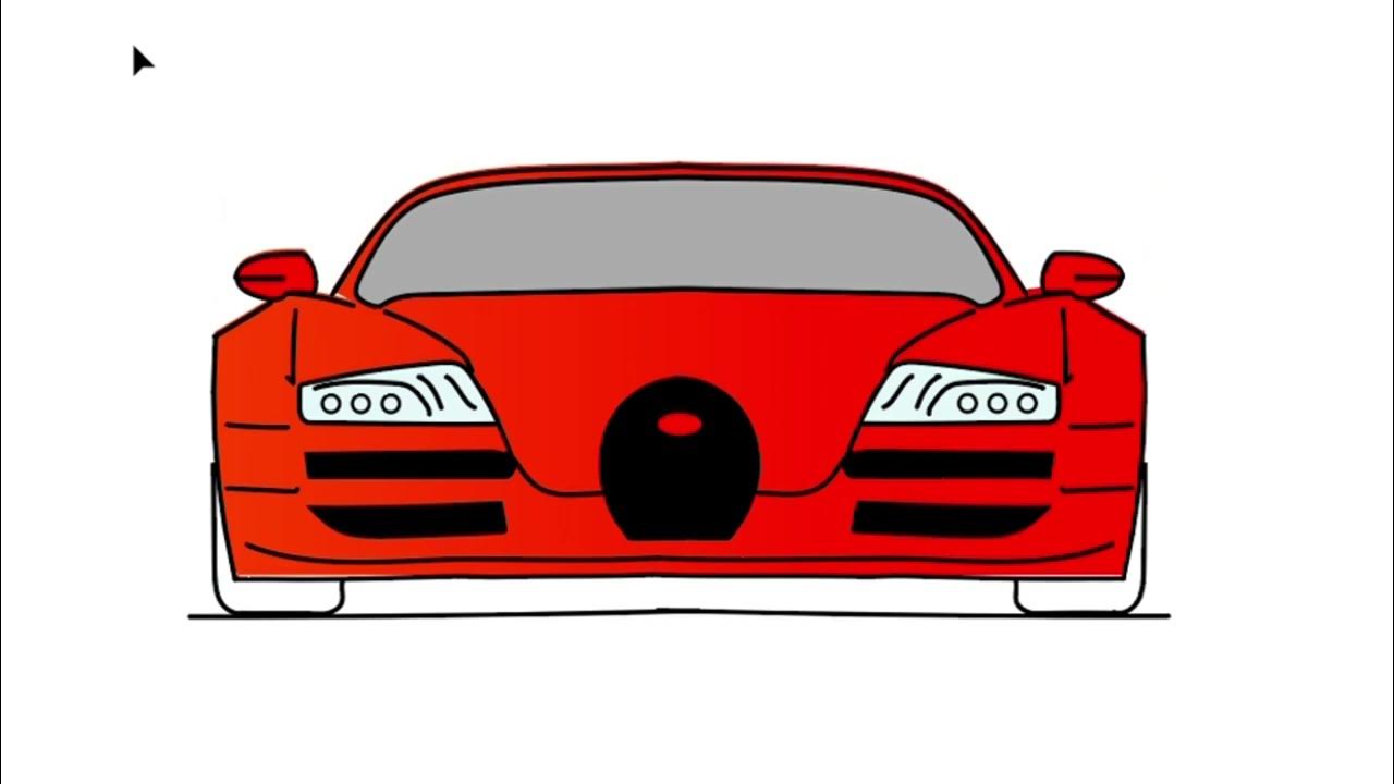 How to draw BUGATTI VEYRON SUPER SPORT / drawing bugatti 2011 sports ...