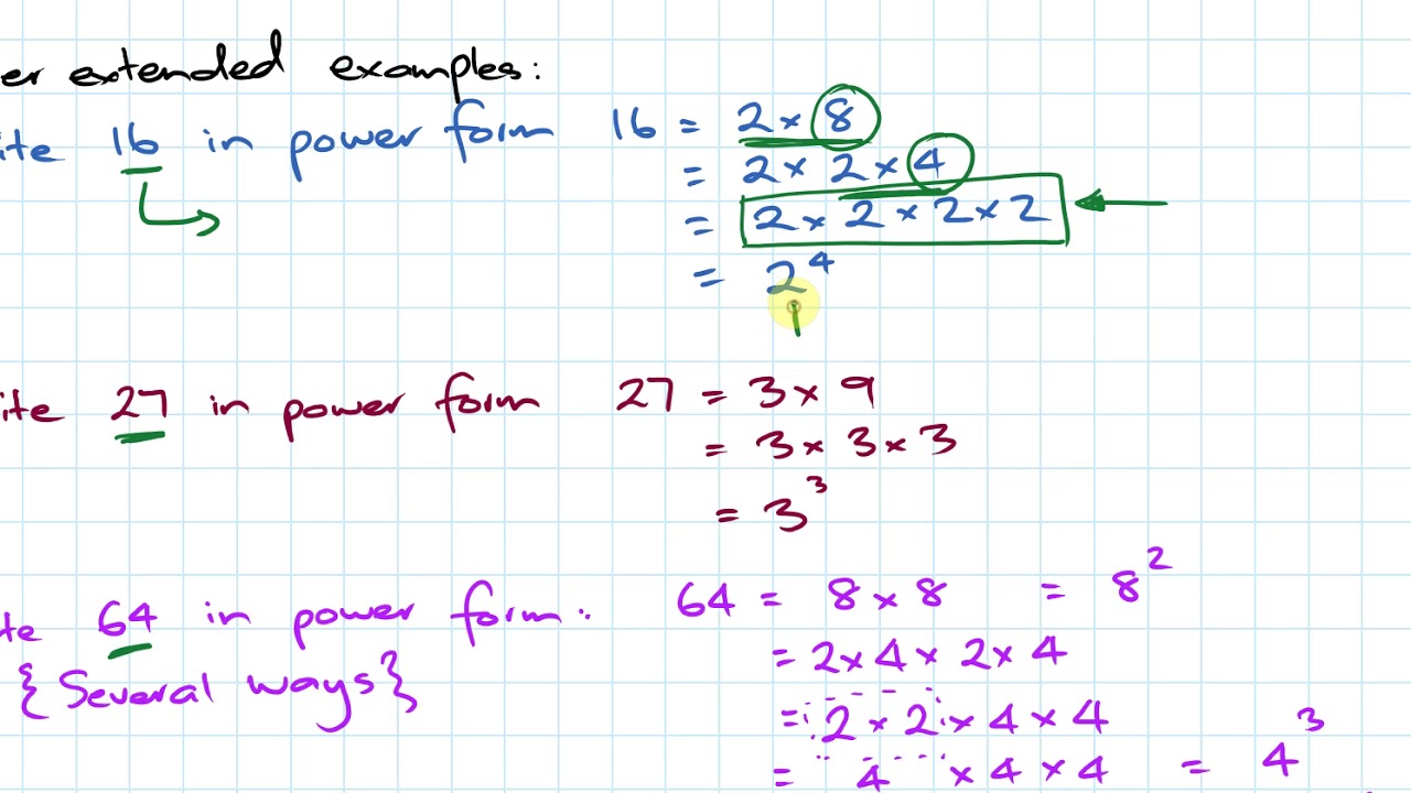 Y10 Writing numbers in power form - YouTube
