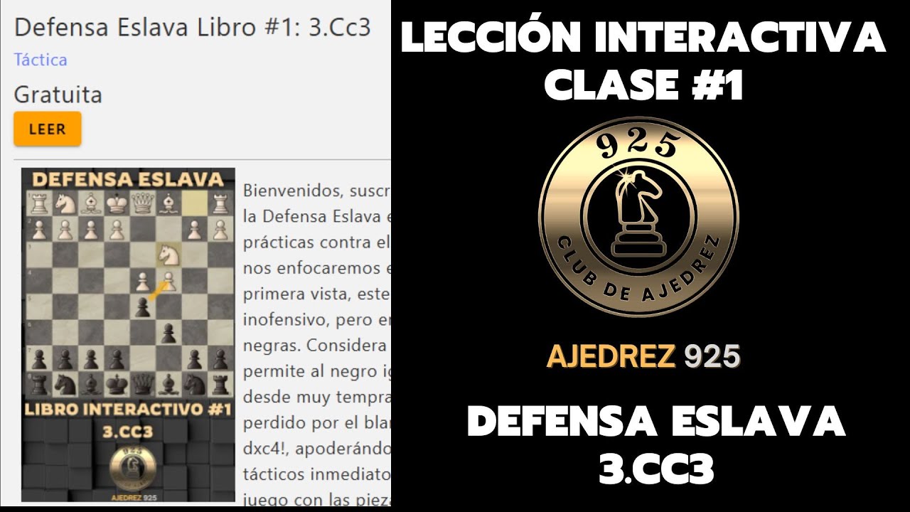 DEFENSA ESLAVA LECCIÓN INTERACTIVA #1 - YouTube