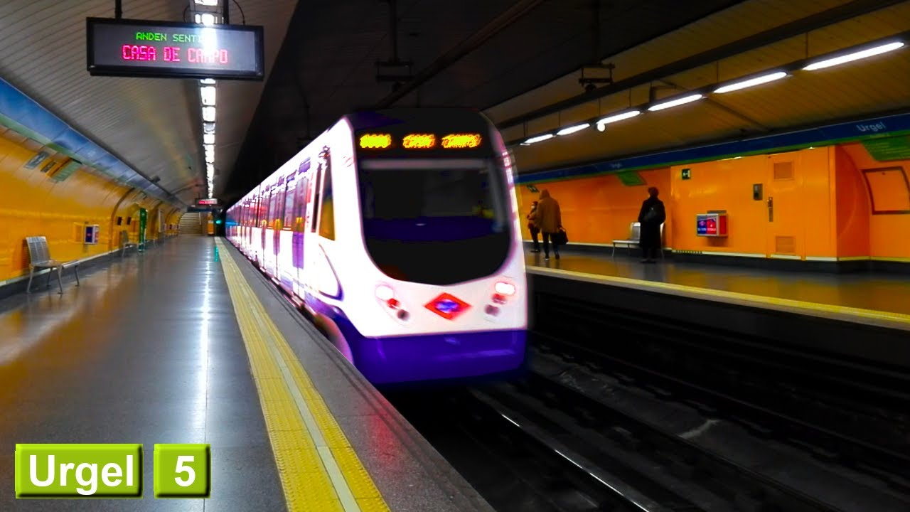 Urgel L5 : Metro de Madrid ( Serie 3000 - 2000A ) - YouTube