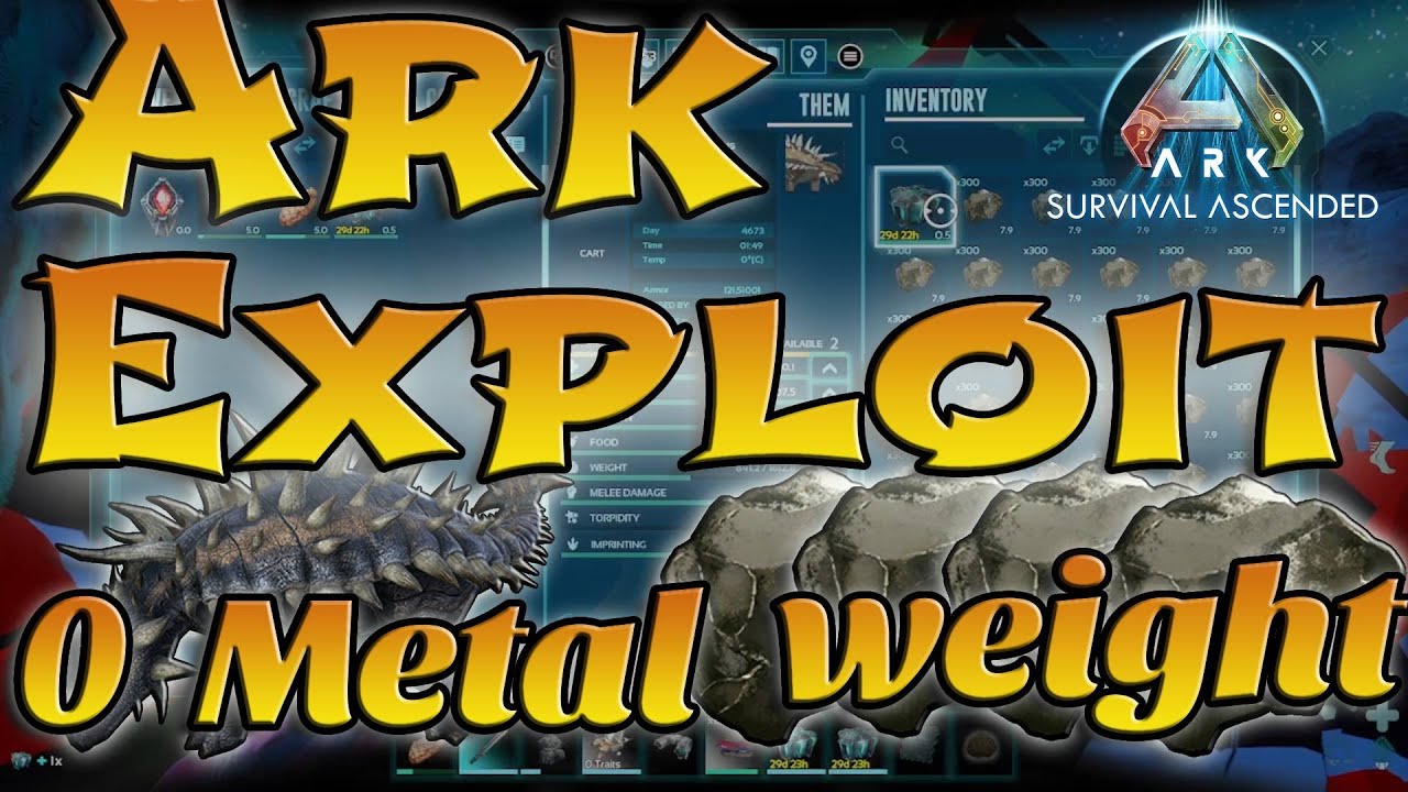 (PATCHED)Ark Ascended | ANKY EXPLOIT | 0 WEIGHT | DO THIS NOWWWWWW ...