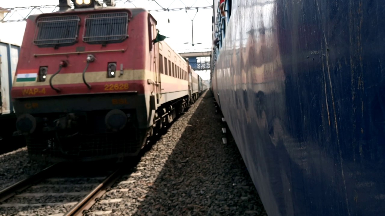 Pune Bhusaval Express led by WAP-4 and WAG-7 skips Khadki - YouTube