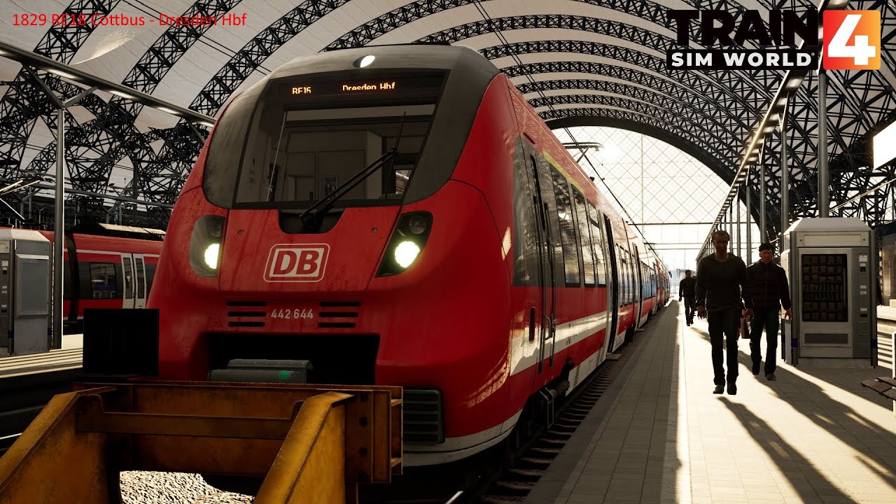 1829 RE18 Cottbus - Dresden Hbf - Nahverkehr Dresden - BR 442 - Train Sim World 4 - YouTube