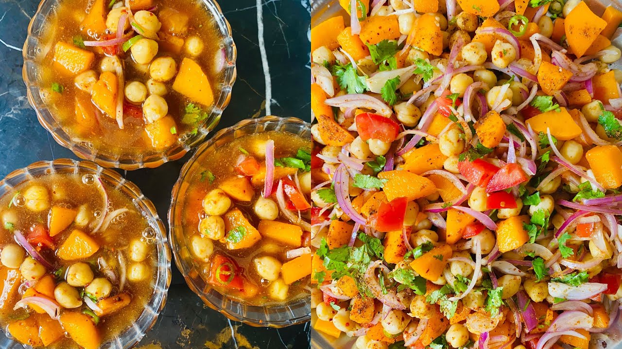 Chatpatti Pani Wali Aloo Chana Chaat Recipe in Urdu-Hindi By Kitchen ...