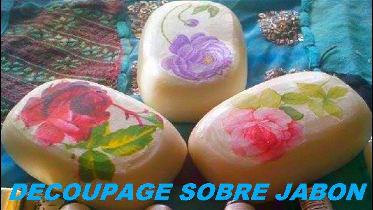 Tutorial - Decoupage sobre jabón - YouTube