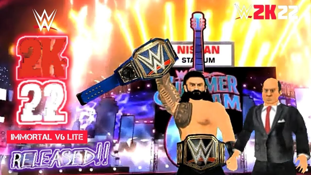 WR3D 2K22 MOD IMMORTAL V6 LITE WITH MOVES TAUNTS, REAL THEMES ,UPDATED ...