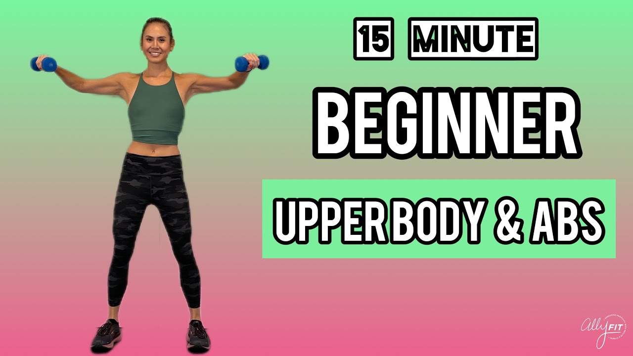 Beginner Level Upper & Core//Dumbbells only - YouTube
