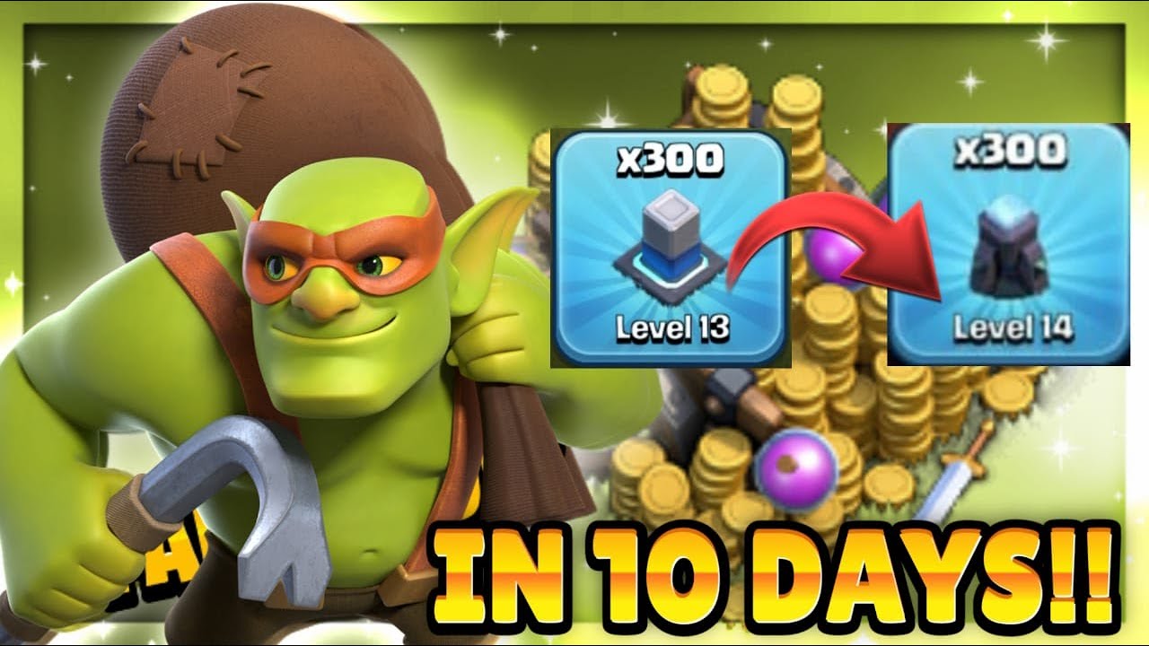th13 walls max in 10 days in clash of clans - coc - YouTube