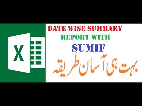Excel Date Wise Summary Report - YouTube