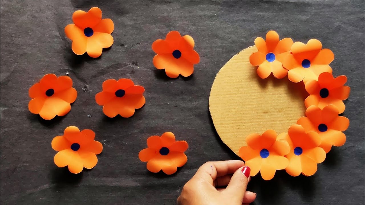 class room decorating ideas/colour paper flowers/colour paper craft ep ...