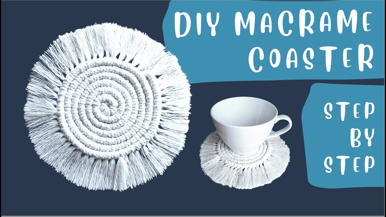 Easy Macrame Coaster Tutorial (Step by Step) - YouTube