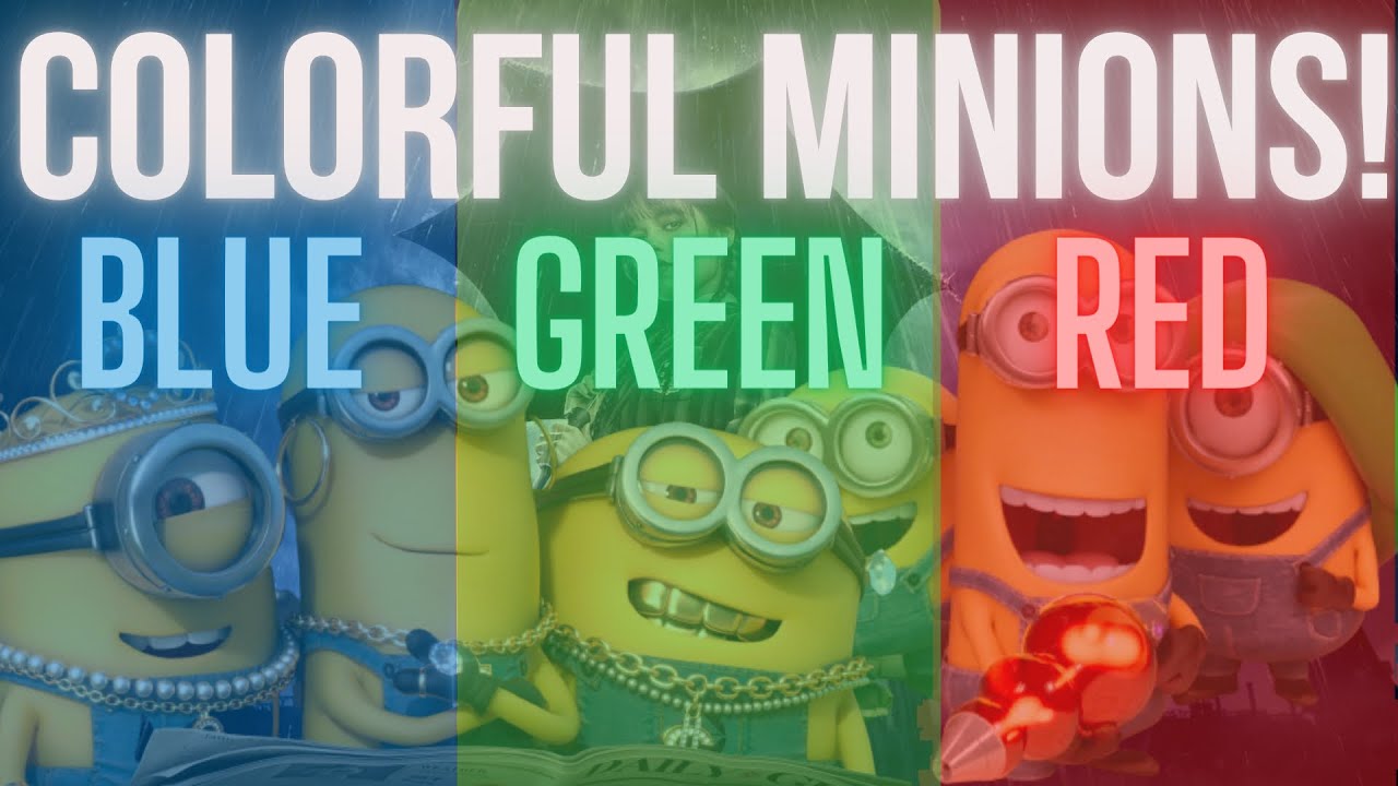 BATTLE OF COLORFUL MINIONS🔥 educational, despicable me, learning videos ...
