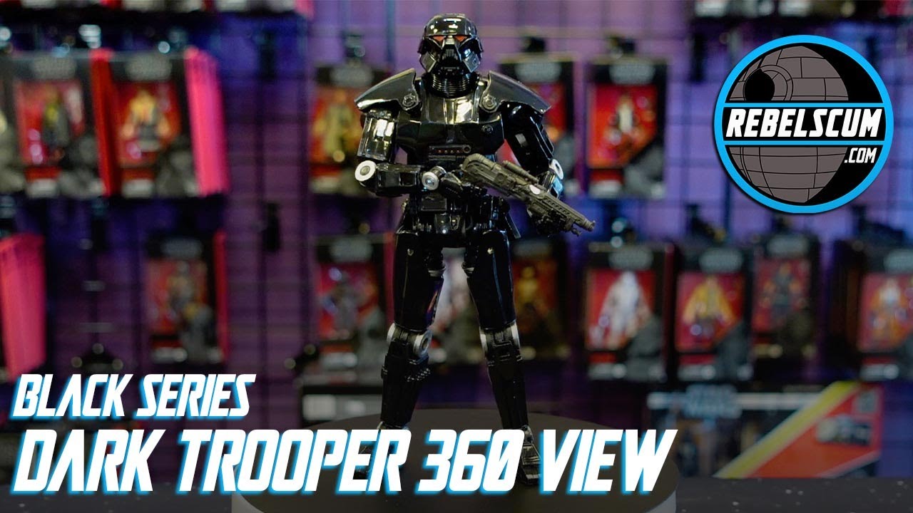 Star Wars Black Series Dark Trooper Action Figure 360 View - YouTube