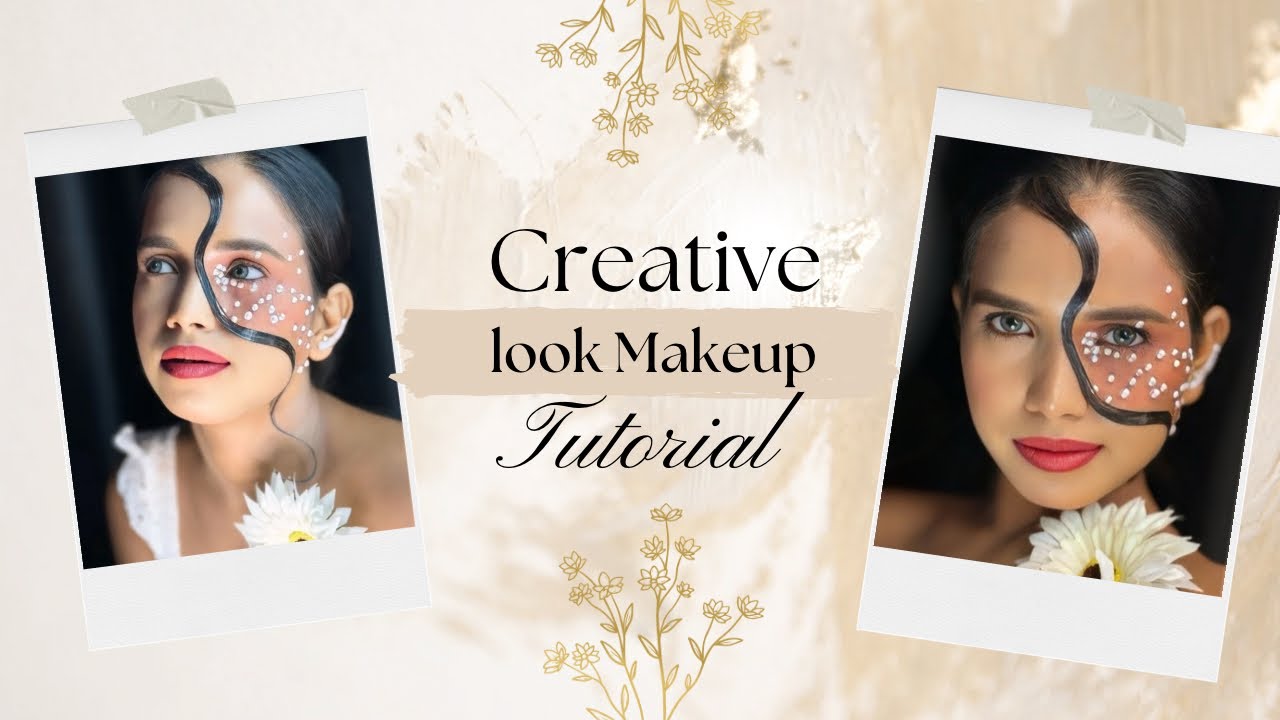 Creative makeup look | eye focused tutorial simple creative look step ...