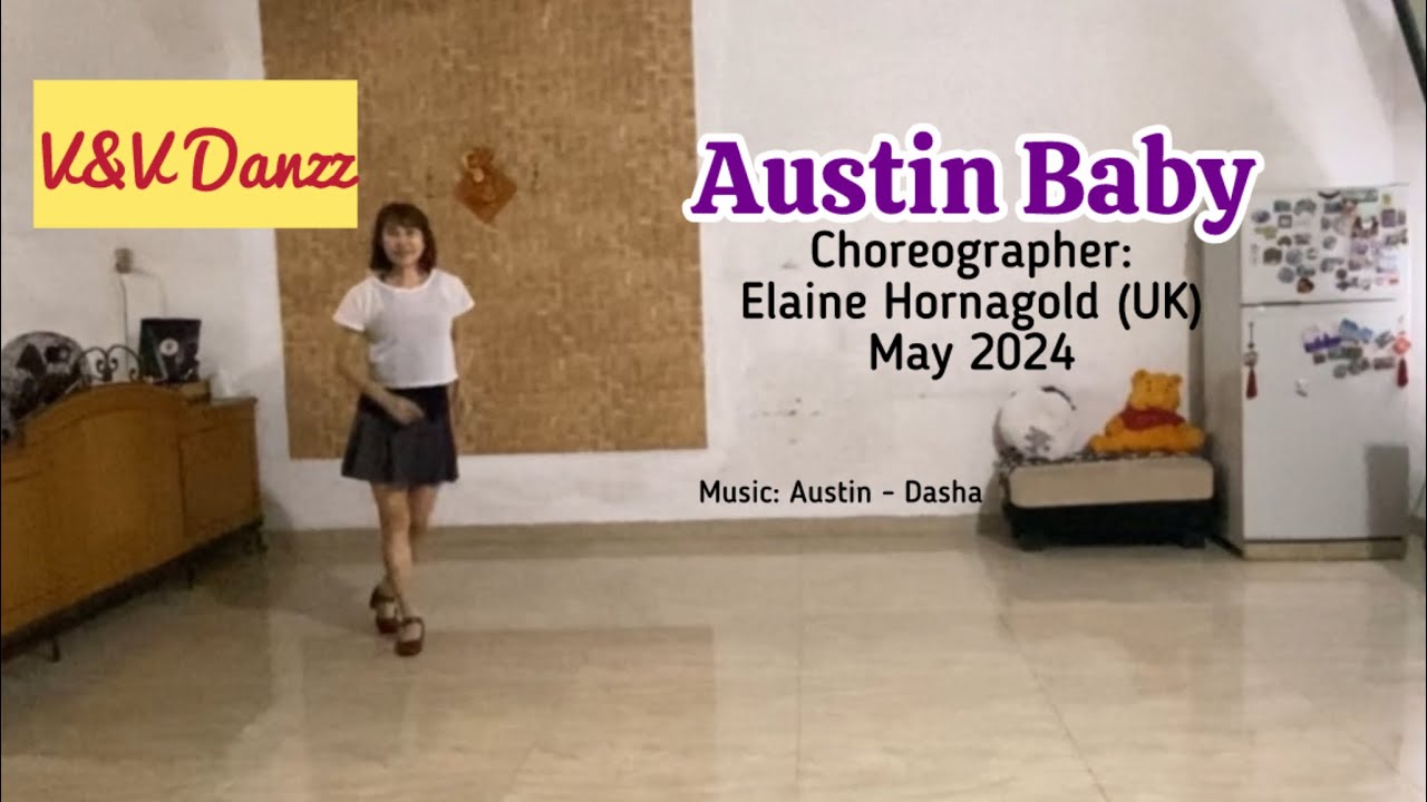 Austin Baby - Line Dance (Choreo : Elaine Hornagold) - YouTube