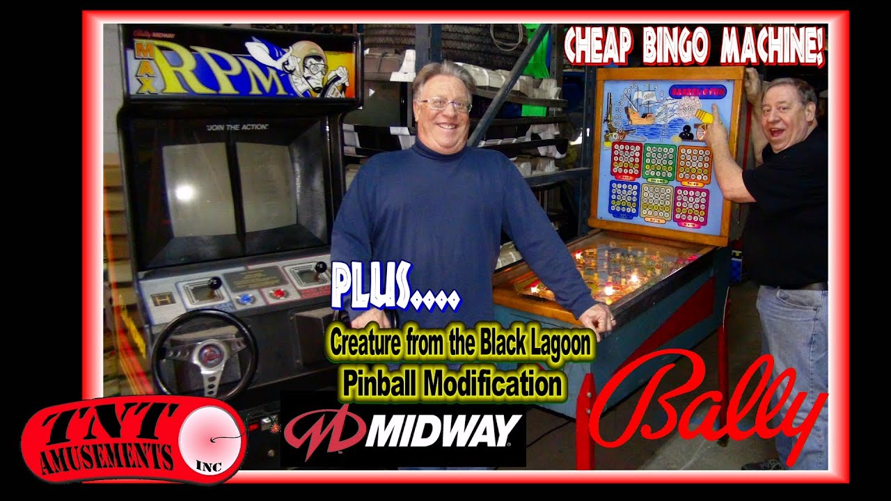 #1550 Bally RPM Arcade Video Game-Cheap CREATURE Pinball Machine LED ...