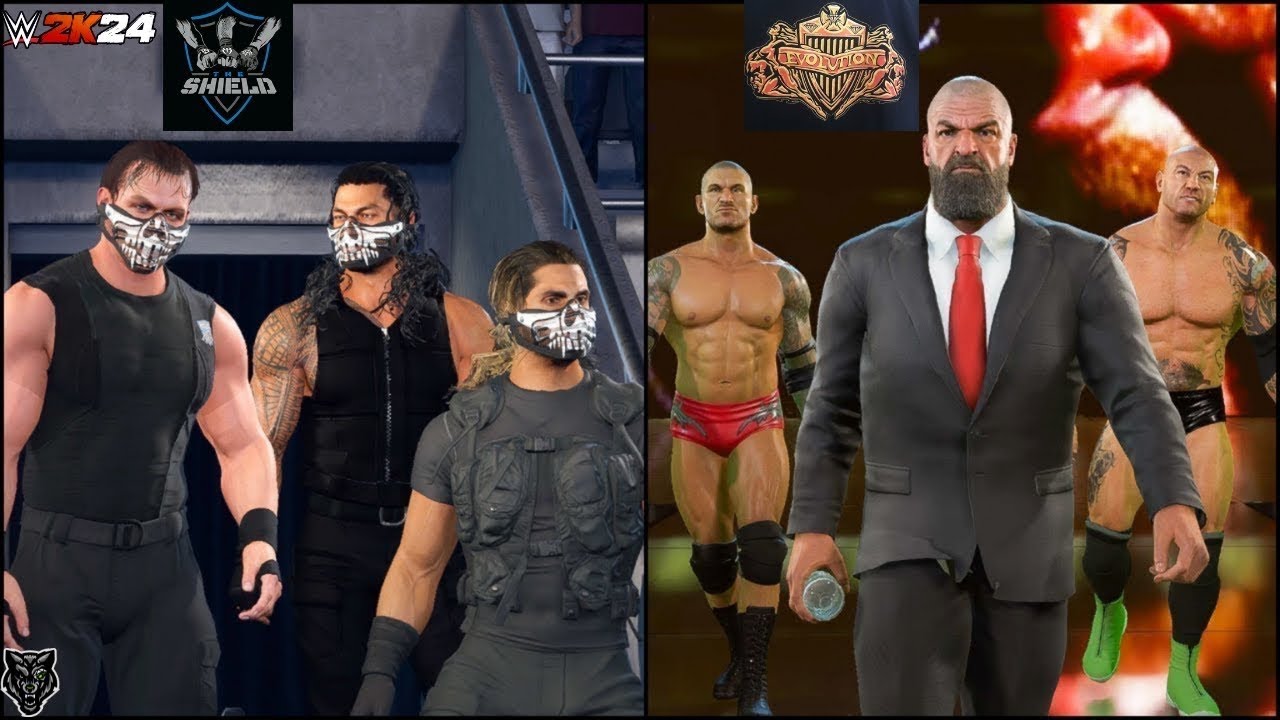 Wwe can the shield defeat the evolution full match gameplay wwe2k2 OMG ...