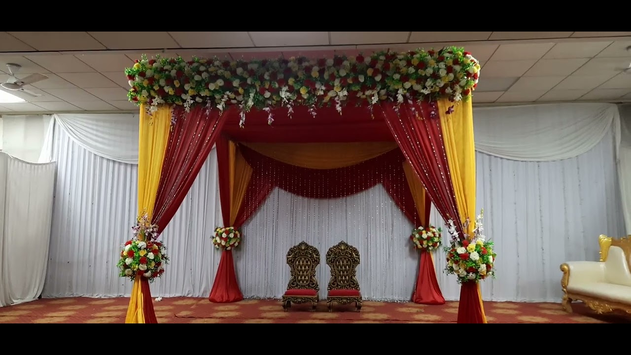 rate and yellow Kapda flowers Bedi Mandap - YouTube