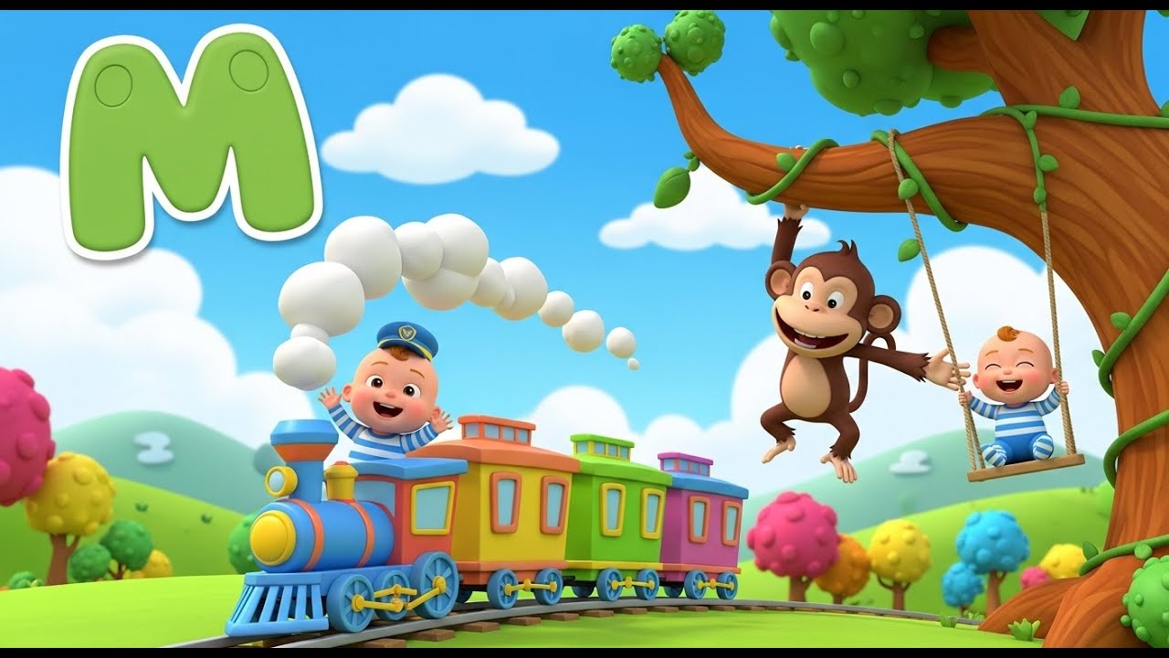 Toy Train ABC Song | Nursery Rhymes for kids | learn alphabet & train ...