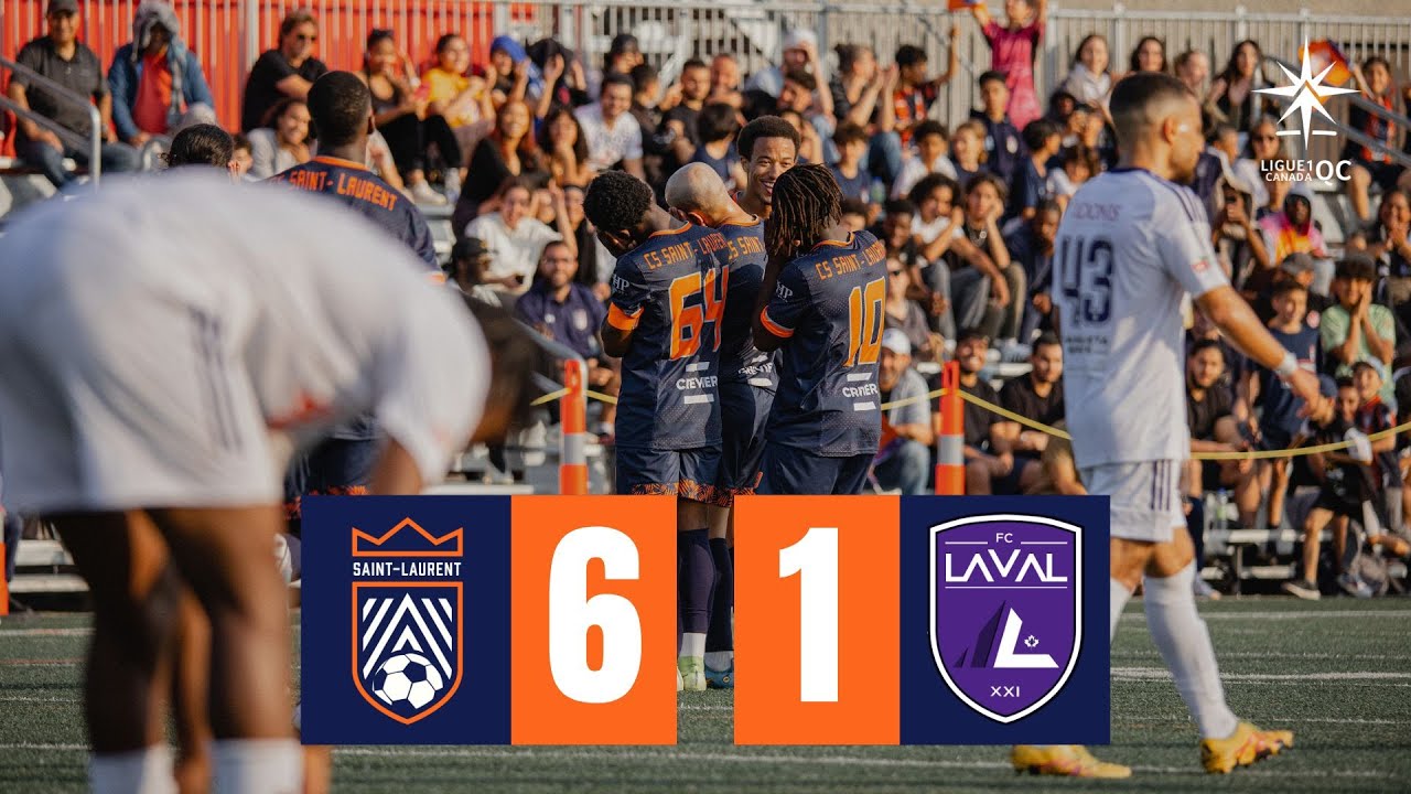 HIGHLIGHTS: Cs St-Laurent 6-1 FC Laval | Ligue 1 QC - YouTube