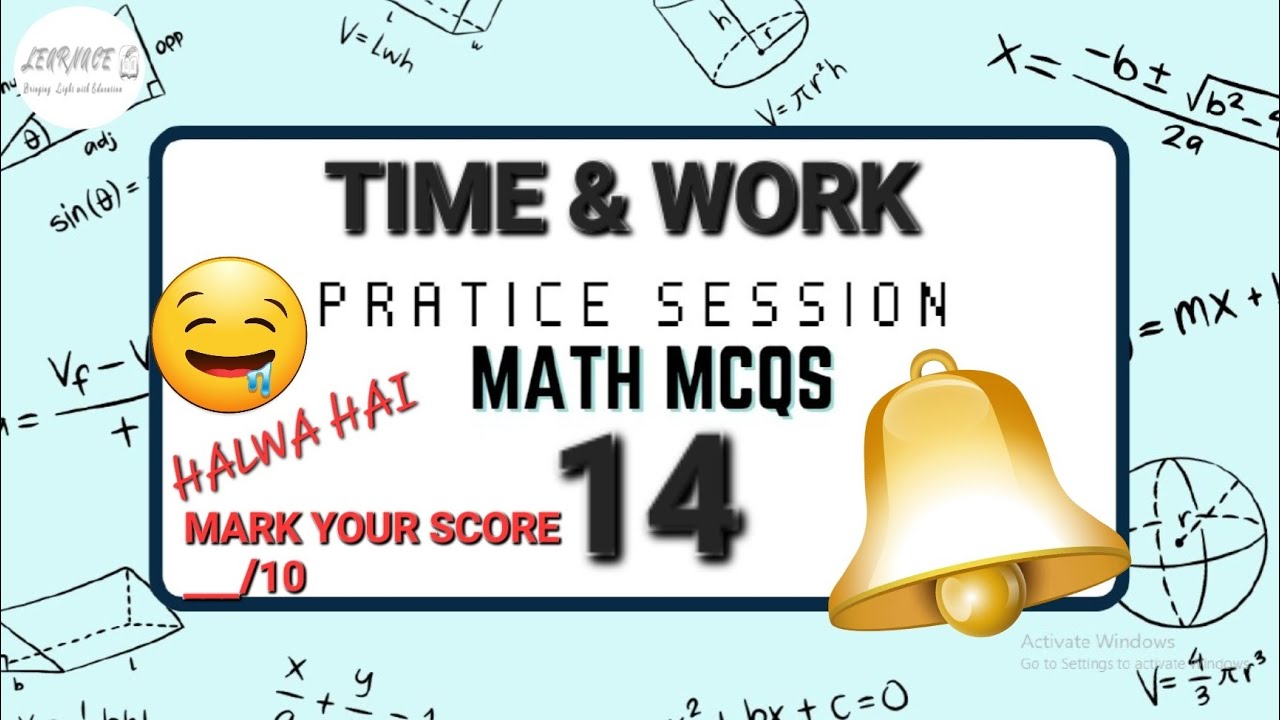 ||TIME & WORK MATH MCQS PART 14||Junior AssistantKU|ALL JKSSB Exams||VIW AND OTHER|| MOST ...