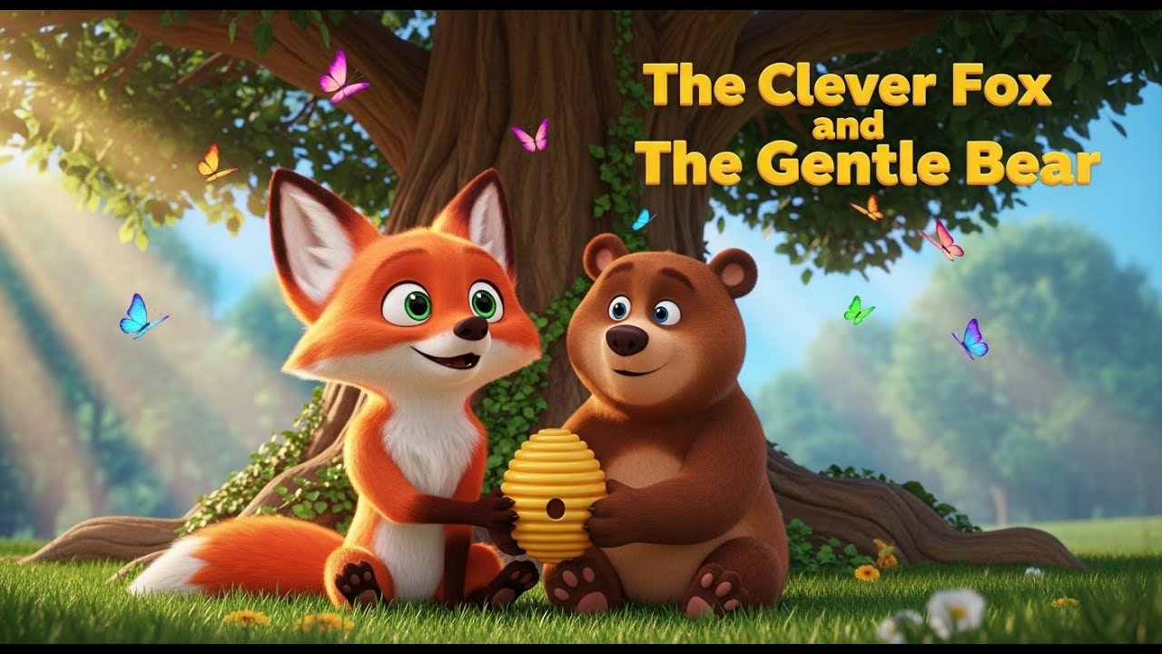 The Clever Fox and The Gentle Bear | 3D Kids Story with Moral | KIDS ...