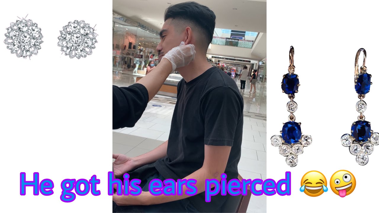 HE GOT HIS EARS PIERCED - YouTube