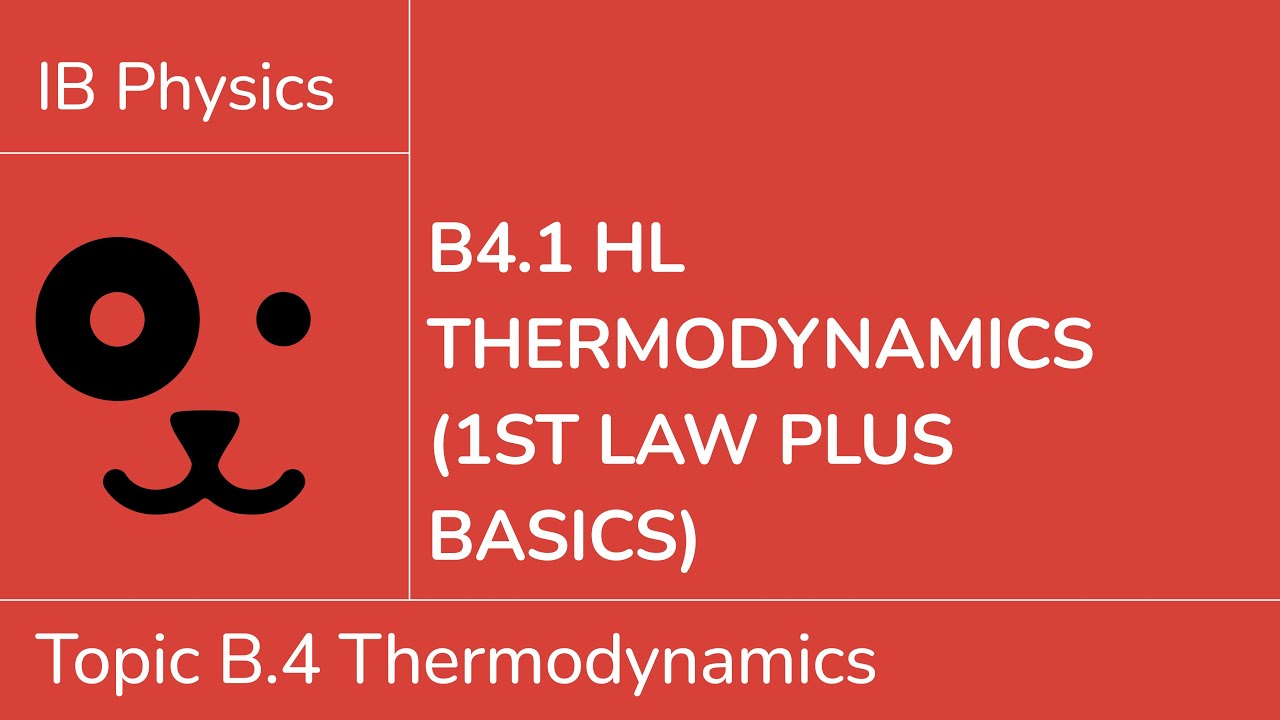 B4.1 HL Thermodynamics 1st law plus basics [IB Physics HL] - YouTube
