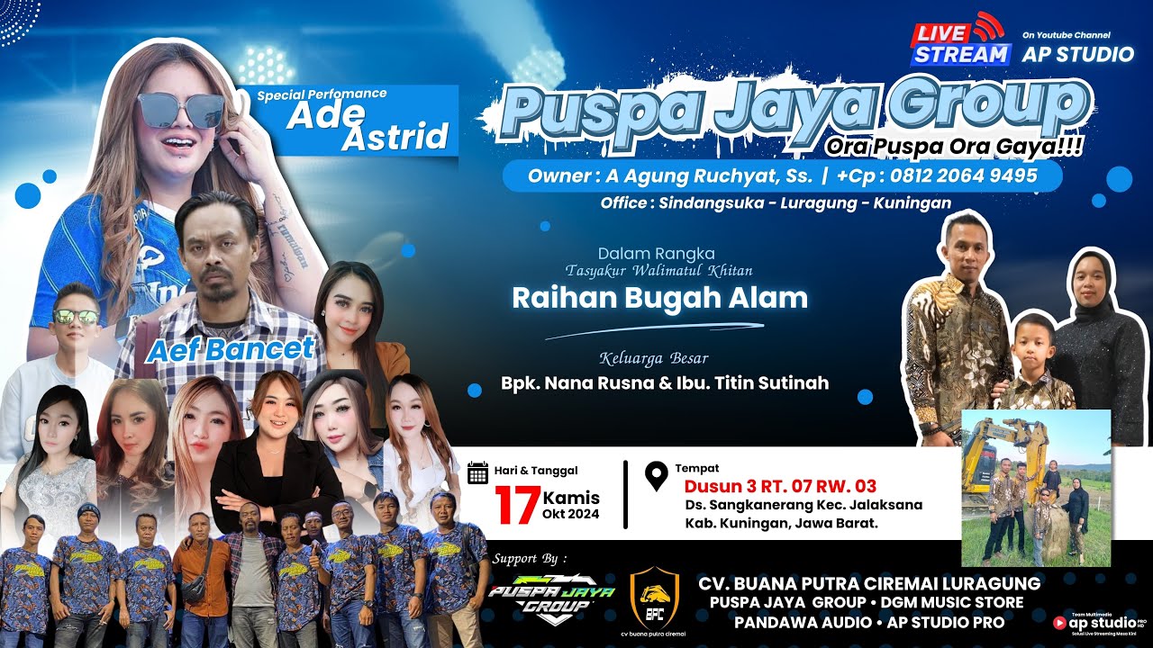 LIVE PUSPA JAYA GROUP X ADE ASTRID | KEL. HAJAT BPK. NANA RUSNA & IBU TITIN SUTINAH ...