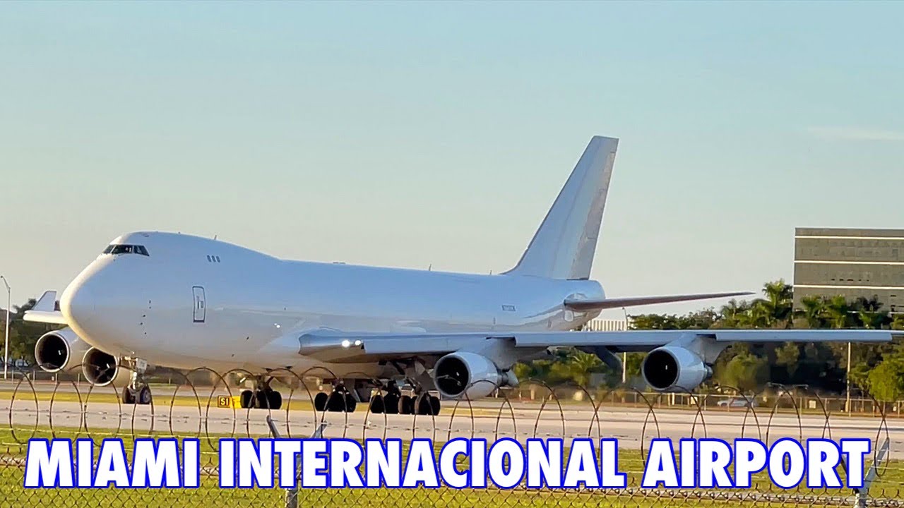 Planes Landing and Taking off at Miami International Airport 4K - YouTube