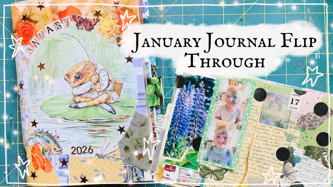 Completed January Journal Flip Through - Memory Keeping Journal - YouTube