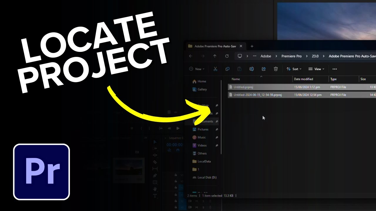 How to Locate Premiere Pro Project - YouTube