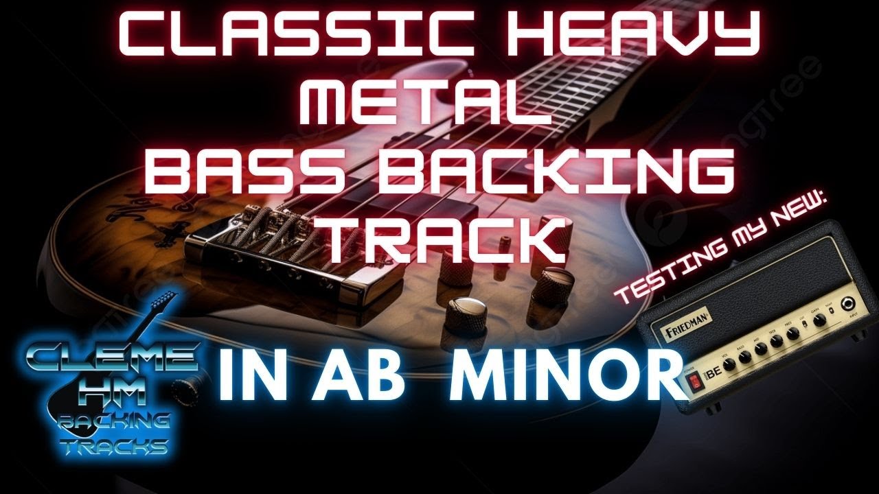 Classic heavy metal bass backing track in Ab minor 100 bpm - YouTube