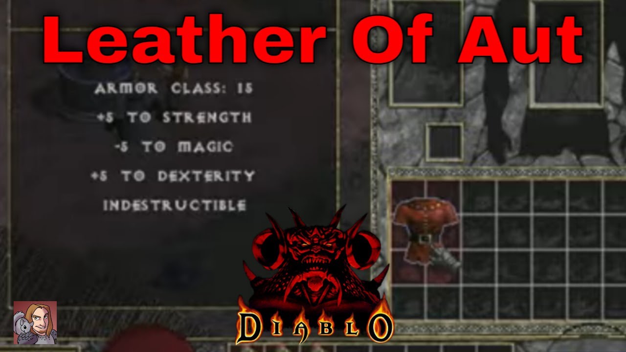 Diablo 1 Unique Items (Leather Of Aut) - YouTube