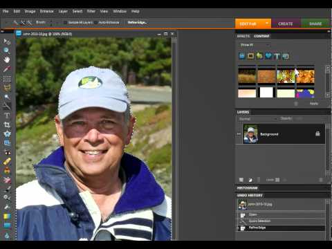 How To Change Background in Photoshop Elements - YouTube