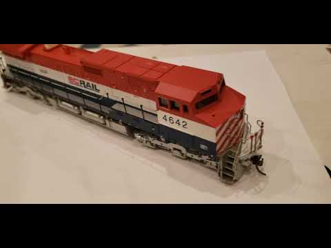 Athearn C44-9W BC RAIL #4642 - YouTube