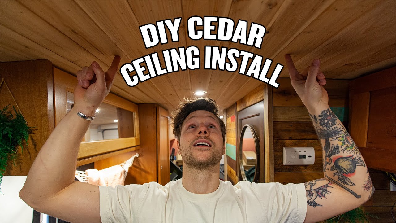 How To Install A Ceiling In Your Van - YouTube