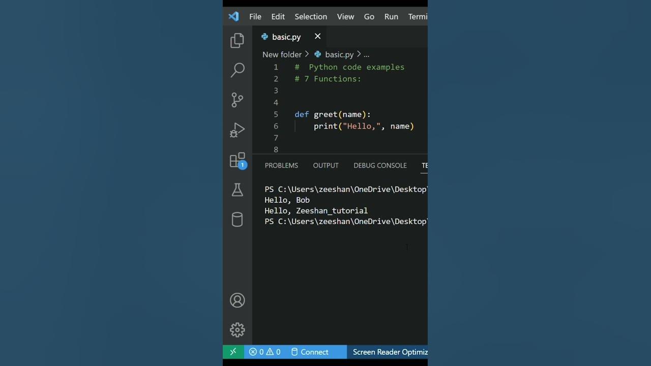 Function In Pythonprogramming Python Education Sort Sortspythontutorialcoding Youtube