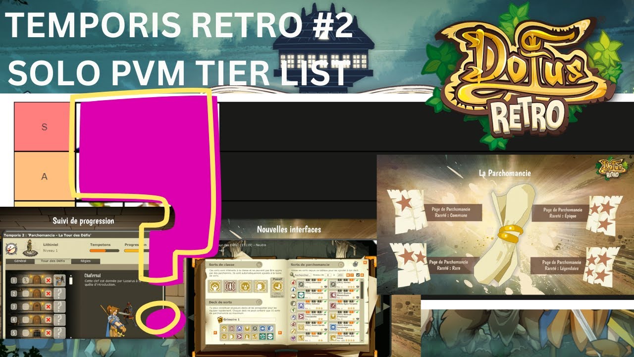 RETRO TEMPORIS #2 SOLO PVM TIER LIST [DOFUS] - YouTube