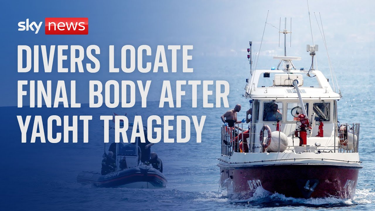 Final body found by divers after superyacht sank off Sicily coast - YouTube