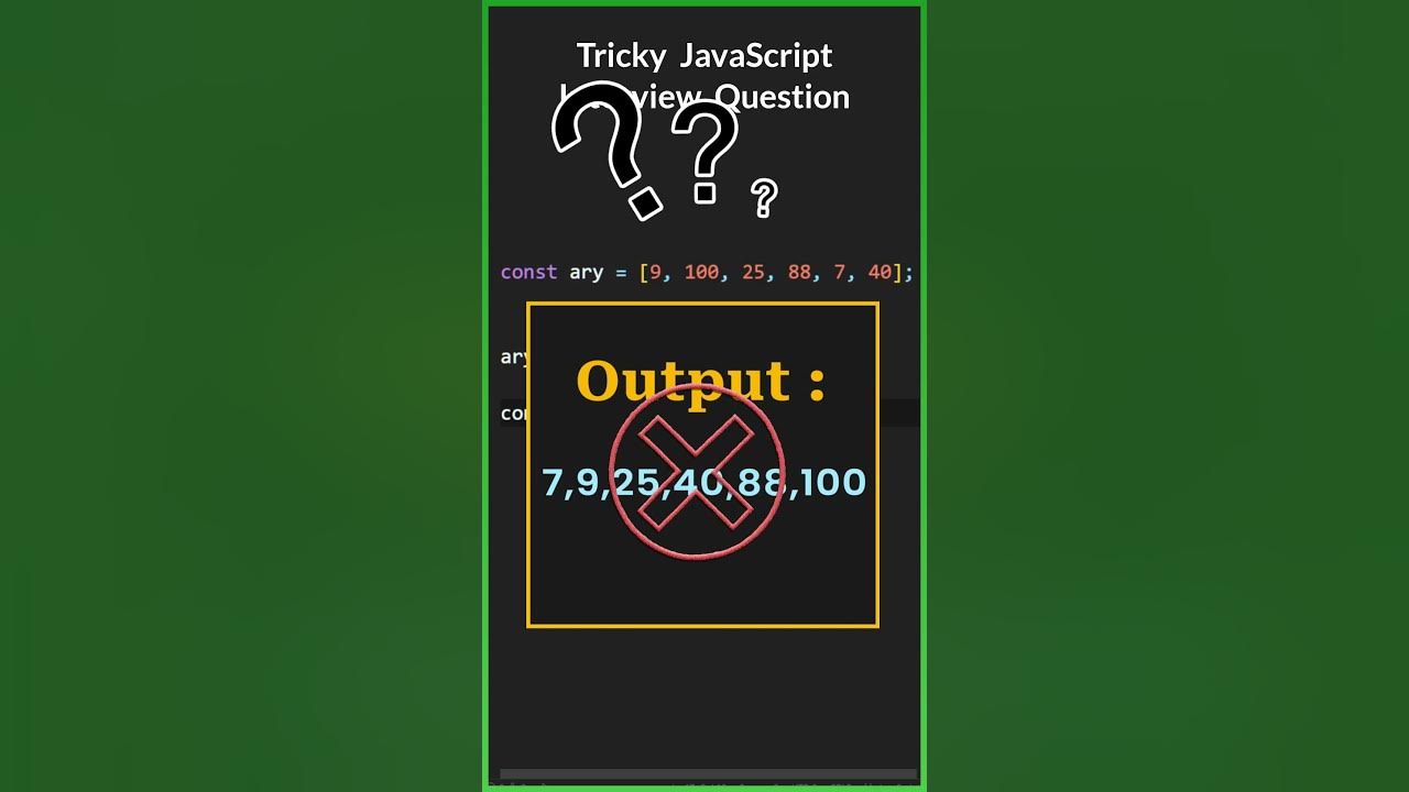 Tricky JavaScript Interview Questions And Answers #javascript #javascriptshorts # ...